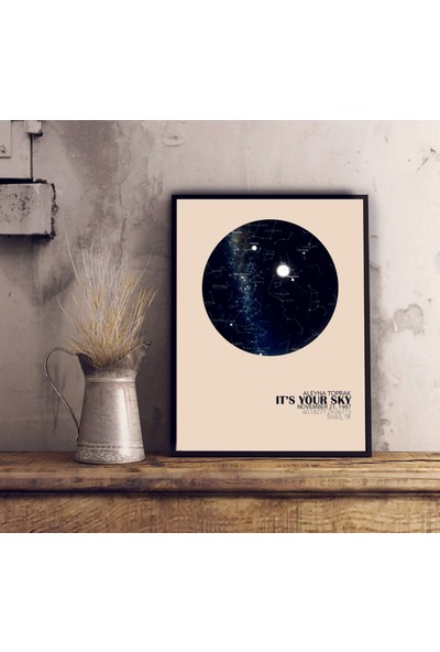 Kişiye Özel Doğum Günü Gökyüzü Posteri