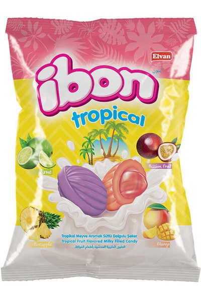 Ibon Tropical Sütlü Meyveli Şeker 1000 Gr. (1 Poşet) Ibon Tropical Sütlü Meyveli Şeker 1000 Gr. (1 Poşet)