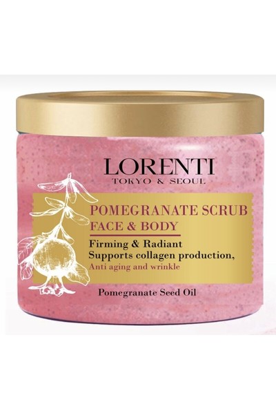 Lorenti Nar Özlü Sıkılaştırıcı ve Aydınlatıcı Yüz ve Vücut Peeling 500 ml