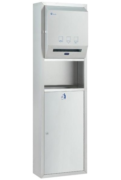 Xinda GSG63C Sıva Üstü Fotoselli Kağıt Havluluk ve Çöp Kovası Seti