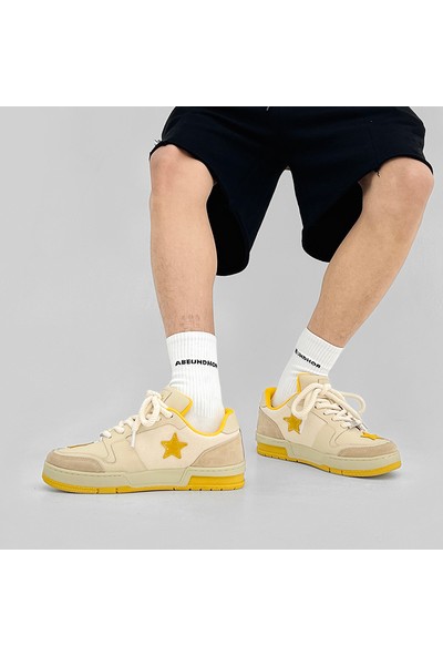 Mujue 2256 Deri Yıldız Air Force One Günlük Ayakkabı Yeşil Sarı Unisex (Yurt Dışından) Mujue 2256 Deri Yıldız Air Force One Günlük Ayakkabı Yeşil Sarı Unisex (Yurt Dışından)