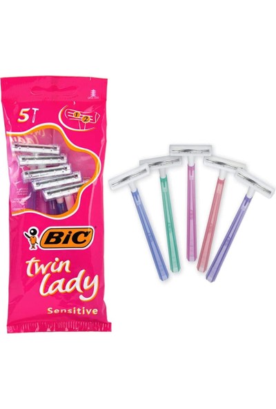 Bıc Twin Lady Kadın Tıraş Bıçağı 3x5'Li Poşet (2 Bıçaklı) Bıc Twin Lady Kadın Tıraş Bıçağı 3x5'Li Poşet (2 Bıçaklı)