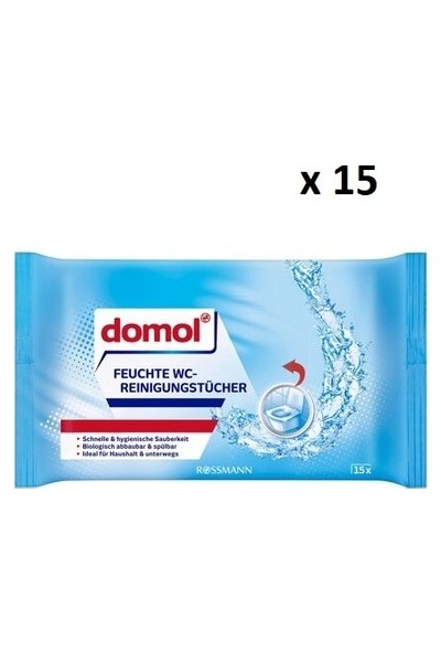 Domol Hijyenik Wc Temizleme Mendili 15'li