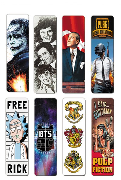 Mia Pera 8'li Kitap Ayraç Seti Seperatör Atatürk Pubg Harry Potter Rick And Morty Hababam Sınıfı Joker Bts Mia Pera 8'li Kitap Ayraç Seti Seperatör Atatürk Pubg Harry Potter Rick And Morty Hababam Sınıfı Joker Bts