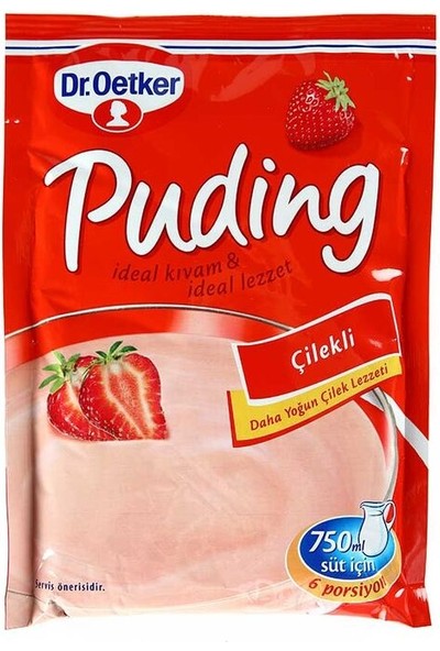Gurme Sepeti Dr. Oetker Puding Çilekli 125GR x 24 Adet