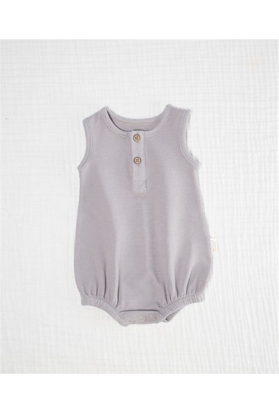 Cigit Waffle Patlı Zıbın 0-3 Yaş Gri