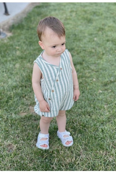 Cigit Kruvaze Yaka Zıbın 0-3 Yaş Yeşil Çizgili Cigit Kruvaze Yaka Zıbın 0-3 Yaş Yeşil Çizgili