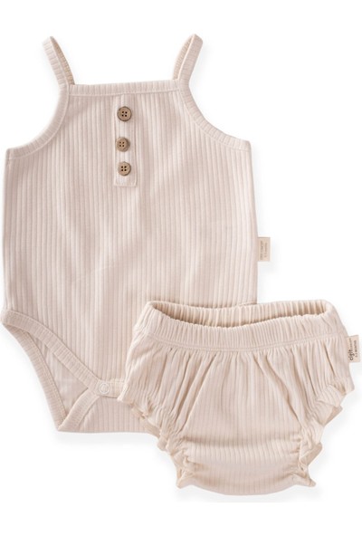 Askılı Zıbın Kilotlu Takım 0-2 Yaş Açık Bej Askılı Zıbın Kilotlu Takım 0-2 Yaş Açık Bej