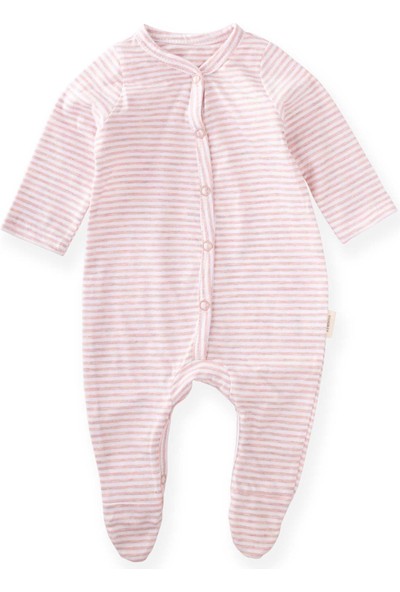 Cigit Desenli Ayaklı Tulum 0-1 Yaş Pudra Çizgili Cigit Desenli Ayaklı Tulum 0-1 Yaş Pudra Çizgili