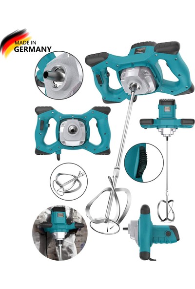 Rebellisch Germany Robustness Series 5400 Watt 6 Kademe Devir Ayarlı Elektirikli Alçı Boya ve Harç Karıştırıcı Mikser Rebellisch Germany Robustness Series 5400 Watt 6 Kademe Devir Ayarlı Elektirikli Alçı Boya ve Harç Karıştırıcı Mikser