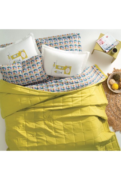 Yataş Bedding Venice Tek Kişilik Yatak Örtüsü Takımı - Yağ Yeşili Yataş Bedding Venice Tek Kişilik Yatak Örtüsü Takımı - Yağ Yeşili