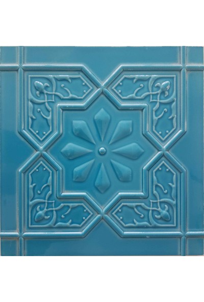 Kütahya Çini Sanayi 20X20 cm Çini Seramik Rölyefli Karo Kütahya Çini Sanayi 20X20 cm Çini Seramik Rölyefli Karo