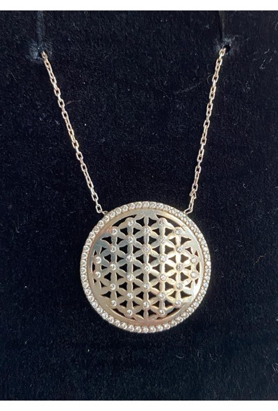 ZYC 925 Ayar Yaşam Çiçeği Gümüş Kolye