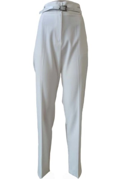 Kübra 5324 Kadın Klasik Bilekte Kumaş Pantolon - Krem - 46 Kübra 5324 Kadın Klasik Bilekte Kumaş Pantolon - Krem - 46