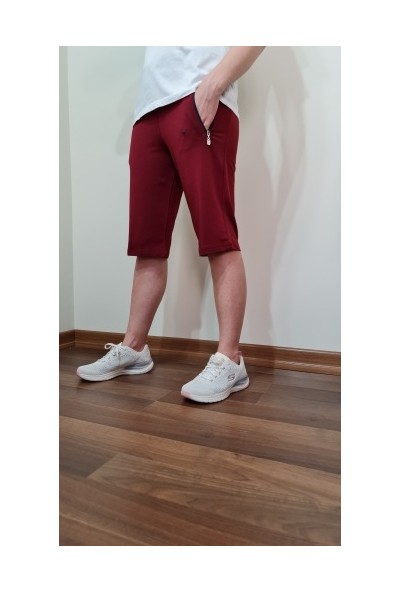 Anger Kadın Yüksek Bel Pamuklu Fermuarlı Uzun Şort