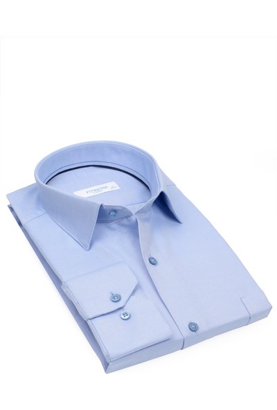 Fitmens Klasik Uzun Kol Oxford Gömlek - Mavi