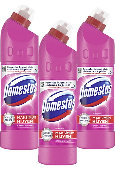 Domestos Çamaşır Suyu Pembe Güç 3 x 750 ml