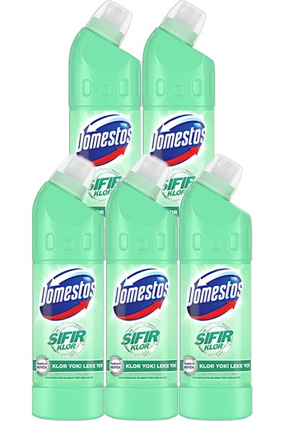 Domestos Sıfır Klor Çamaşır Suyu Orman Ferahlığı 5 x 675 ml Domestos Sıfır Klor Çamaşır Suyu Orman Ferahlığı 5 x 675 ml