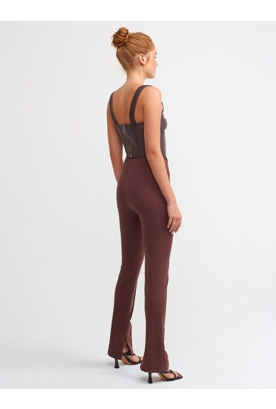 See You Paçası Yırtmaçlı Tayt Pantolon