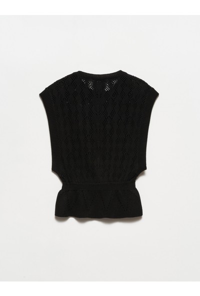 Dilvin 10213 Bisiklet Yaka Triko Süveter-Siyah Dilvin 10213 Bisiklet Yaka Triko Süveter-Siyah