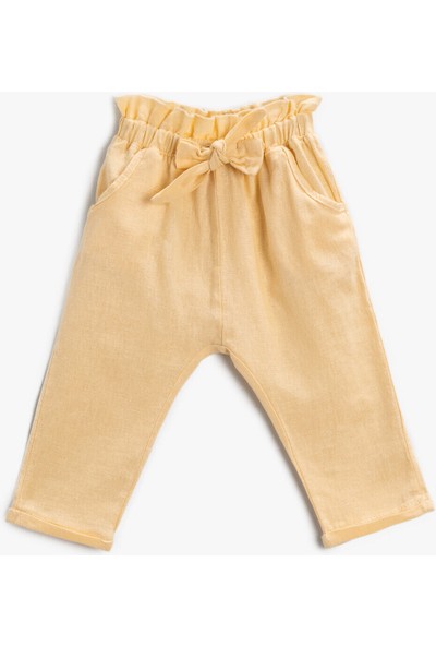 Koton Havuç Pantolon Fiyonk Detaylı Beli Lastikli