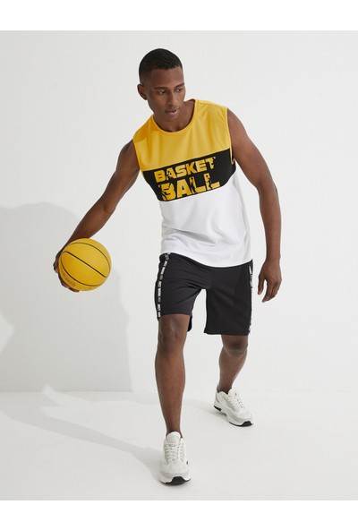 Koton Basketbol Baskılı Kolsuz Spor Tişört