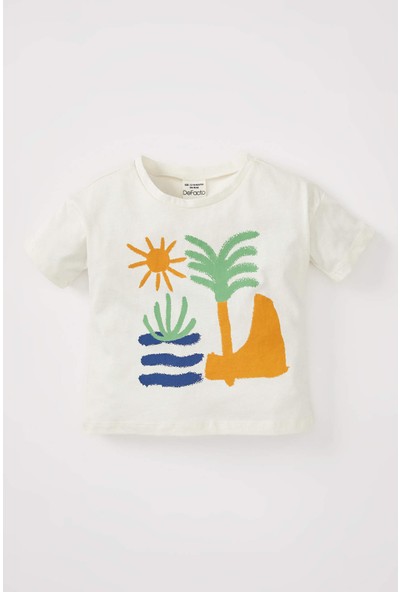 DeFacto Erkek Bebek Regular Fit Bisiklet Yaka Kısa Kollu Tişört Y6920A222SM