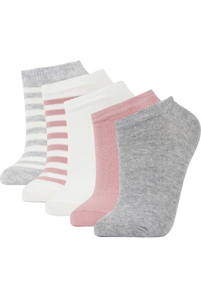 DeFacto Kadın Pamuklu 5'li Kısa Çorap M6657AZNS DeFacto Kadın Pamuklu 5'li Kısa Çorap M6657AZNS