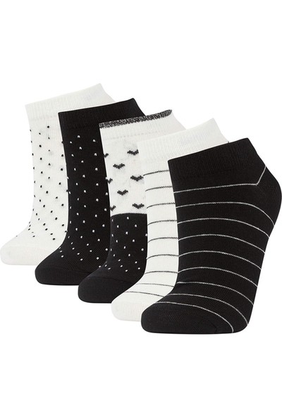 DeFacto Kadın Pamuklu 5'li Kısa Çorap L6596AZNS DeFacto Kadın Pamuklu 5'li Kısa Çorap L6596AZNS