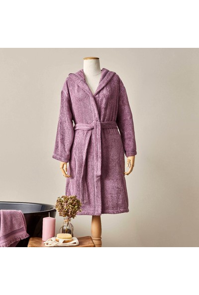 Karaca Home Softy Lila %100 Pamuk Nakışlı Bornoz S/M Karaca Home Softy Lila %100 Pamuk Nakışlı Bornoz S/M