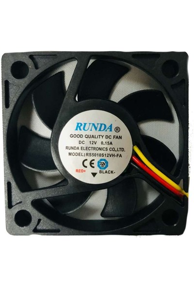 Runda 50X50X10MM 12V 0.15A 6300RPM Kare Fan