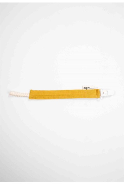 Cigit Bebek Pamuk Emzik Tutmacı 23 cm Hardal Sarı Cigit Bebek Pamuk Emzik Tutmacı 23 cm Hardal Sarı