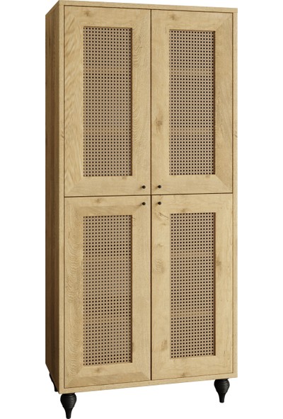 Safir 4 Kapaklı Hasır Dolap %100 Mdf