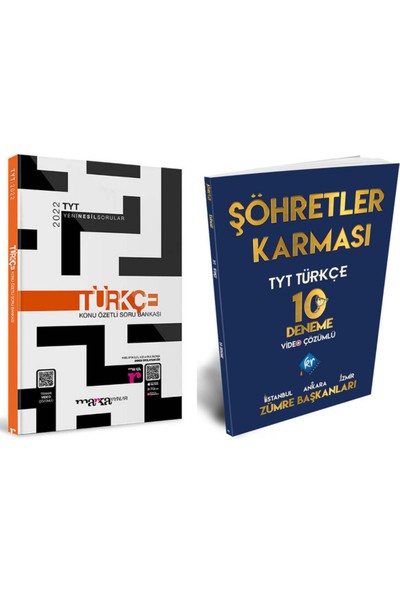 Marka Yayınları TYT Türkçe Konu Özetli Çözümlü Soru Bankası & Şöhretler Karması Türkçe 10 Deneme Seti