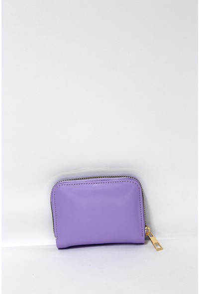 Buysef Lila Kadın Fermuarlı 2 Bölmeli Cüzdan