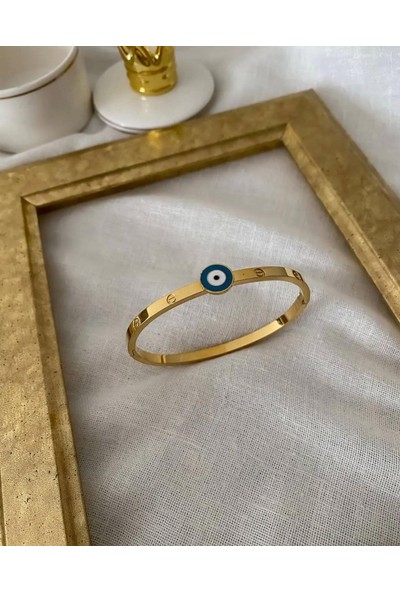 Stainless Steel Nazar Boncuk Temalı Çelik Cartier Stainless Steel Nazar Boncuk Temalı Çelik Cartier