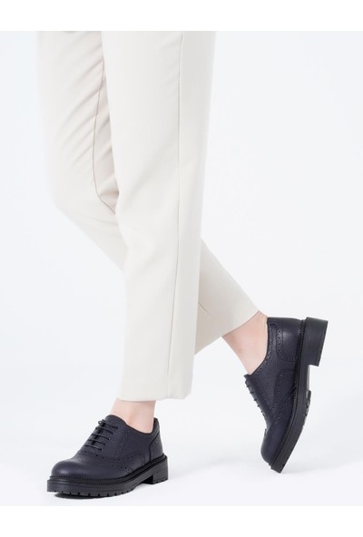 CZ London Deri Kadın Oxford Bağcıklı Günlük Ayakkabı CZ London Deri Kadın Oxford Bağcıklı Günlük Ayakkabı
