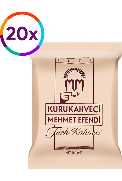 Mehmet Efendi Türk Kahvesi 20 x 100 gr