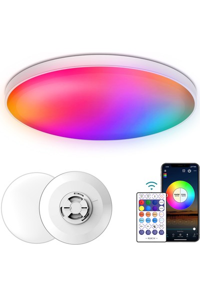 KKmoon 30W Akıllı Rgb Karartma Tavan Lambası 220 V Wi-Fi+Bt (Yurt Dışından) KKmoon 30W Akıllı Rgb Karartma Tavan Lambası 220 V Wi-Fi+Bt (Yurt Dışından)