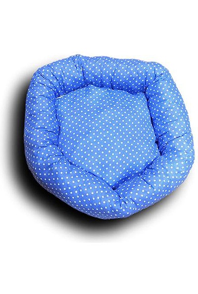 Gökcan Pet Mavi Puantiyeli Kedi ve Küçük Irk Köpek Yatağı