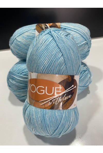 450-500GR 5 Yumak Bebe Yünü El Örgü Ipi - Ebruli