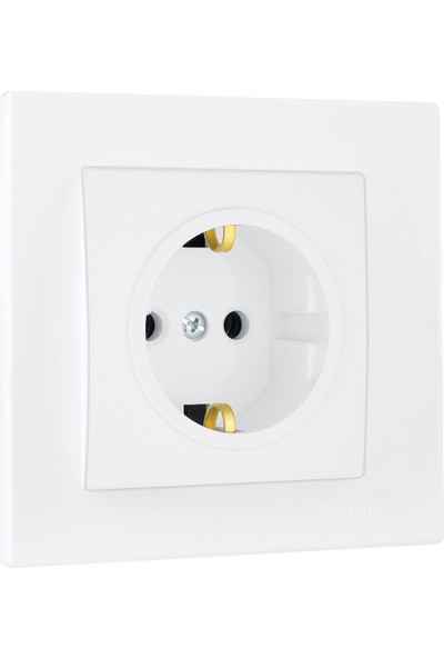 Nilson Alegra Beyaz Topraklı Priz