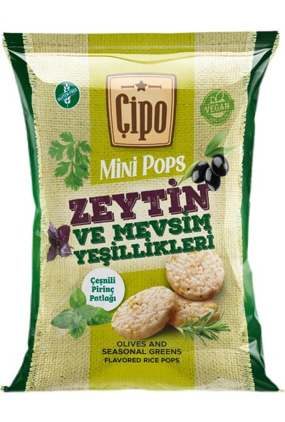 Glutensiz Fabrika Glutensiz Patlak Zeytin ve Mevsim Yeşillikleri 8 Adet Vegan Sağlıklı Analizli