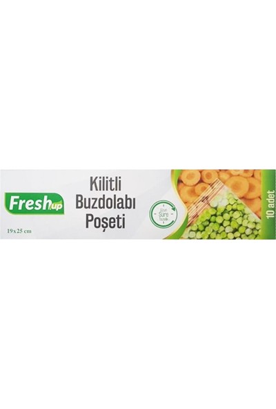 Fresh Up Kilitli Buzdolabı Poşeti Orta 19X25 cm - 10 Adet Fresh Up Kilitli Buzdolabı Poşeti Orta 19X25 cm - 10 Adet