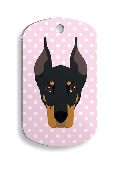 See Me Pembe Puantiyeli Doberman Pinscher Asker Kedi ve Köpek Künyesi See Me Pembe Puantiyeli Doberman Pinscher Asker Kedi ve Köpek Künyesi