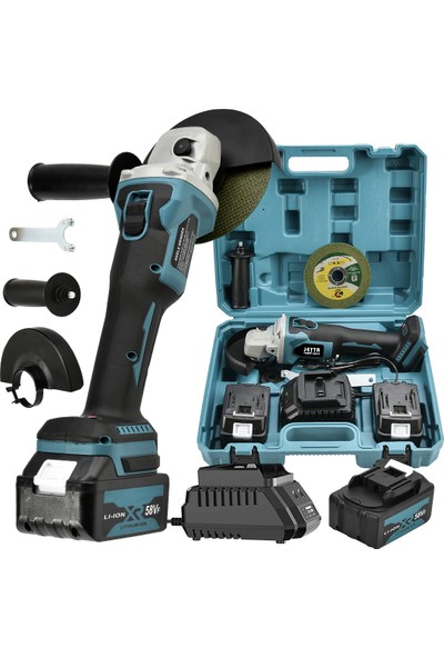 Jetta Power Tools 58vf 125 Mm Tuşlu Model Şarjlı Taşlama 2 Adet Akü Bedava - Mavi Jetta Power Tools 58vf 125 Mm Tuşlu Model Şarjlı Taşlama 2 Adet Akü Bedava - Mavi