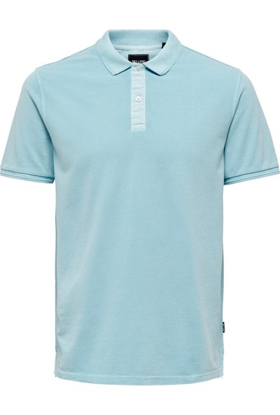 Only & Sons Stravis Erkek Mavi Polo Tişört (22021769-BGLW) Only & Sons Stravis Erkek Mavi Polo Tişört (22021769-BGLW)