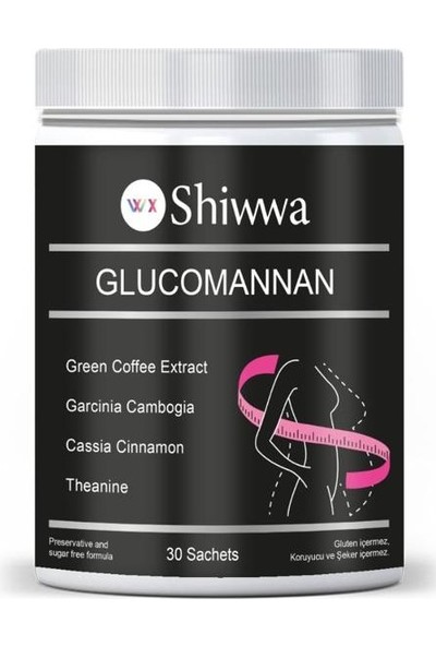 Shiwwa Glucomannan ve Garsiniya Içeren 30 Saşe Takviye Edici Gıda