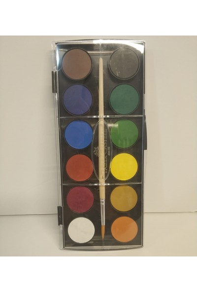 Faber-Castell Faber Castell 12 Renk Büyük Boy Sulu Boya + 2b Resim Kalemi Faber-Castell Faber Castell 12 Renk Büyük Boy Sulu Boya + 2b Resim Kalemi