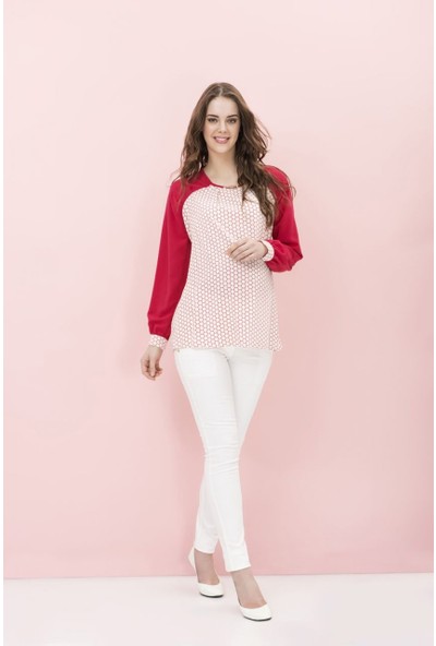 Even Fashion Metal Aksesuarlı Hamile Bluz